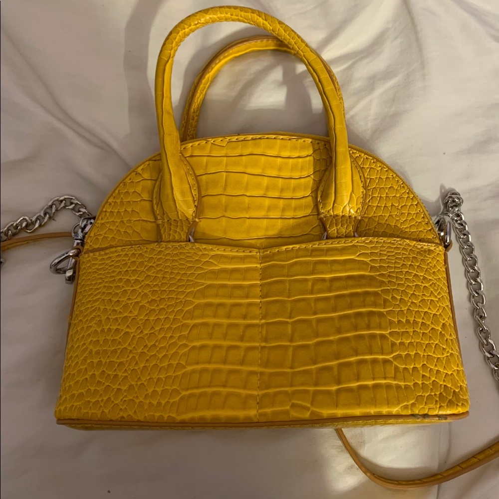 Zara Embossed Mini Bowling Bag - Gem